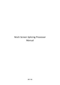 Multi-Screen Splicing Processor User Manual